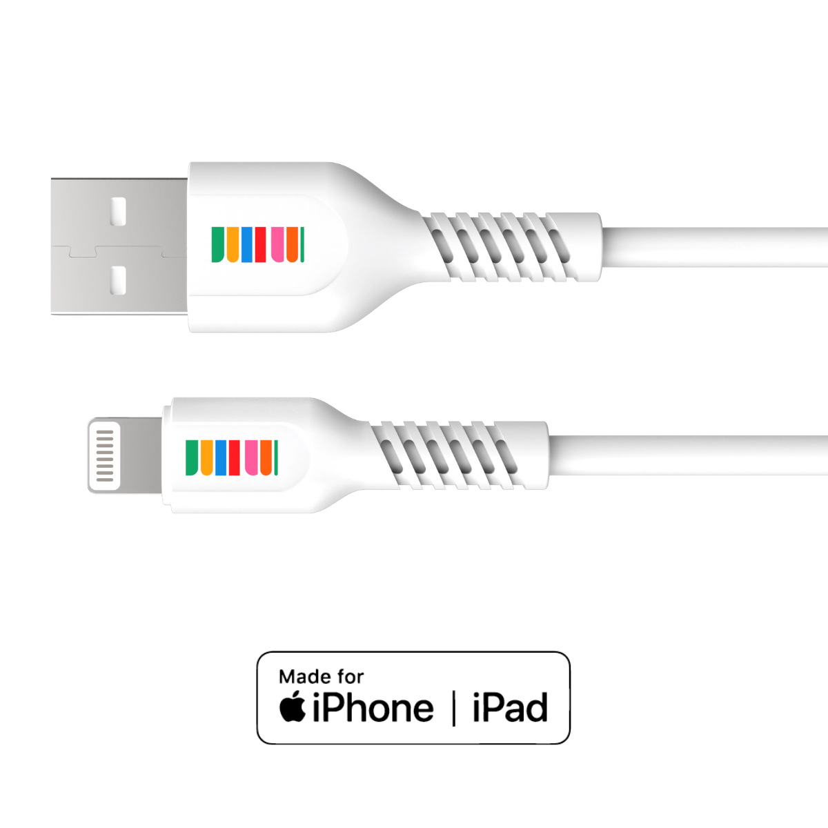 DULL Co. USB-A to Lightning 2m Cable - White